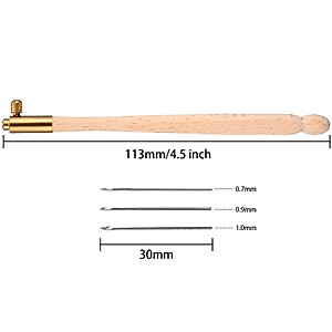 Tambour Hook with 3 Needles Tambour Embroidery Kit Tambour Crochet Hook Kits Sequin Beads Needle Set