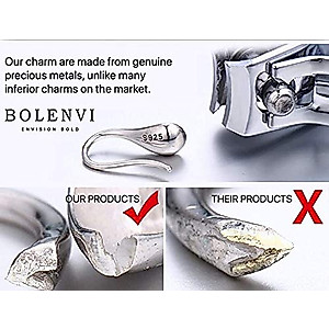 Bolenvi Runner Marathon Sneaker llector 925 erling Silver Pendant Charm Bead For Pandora & Similar Charm Bracelets or Necklaces