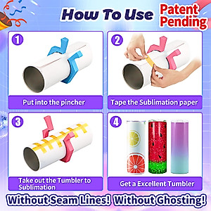 2 Pack Sublimation Tumblers Pinch,Tumbler Clamp for Sublimation,Cup Cradle for Crafting Tumblers,Sublimation Cup Holder Clamp for 20oz Cups,Mug Clamps for Sublimation Tumblers Supplies(Blue&Pink)
