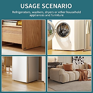 FALESOUL Appliance Rollers Heavy Duty, 4 Pack Extendable Kitchen Appliances Max 33 Inch, Mobile Washing Machine Base Easily Move Washing Machine,Furniture,Refrigerators,Wine cooler, Hold 1100 lb