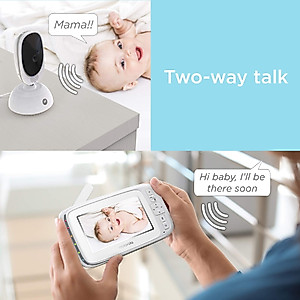 Motorola Bliss54-2 Video Baby Monitor – 4.3” LCD Color Screen Display, Two Wireless Cameras, Remote Pan Scan, 2-Way Talk, Night Vision, Pre-Loaded Lullabies