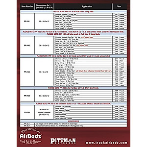 Pittman Outdoors PPI 102 AirBedz Original Truck Bed Air Mattress for 6'-6.5' Full Sized Short Truck Bed, Blue