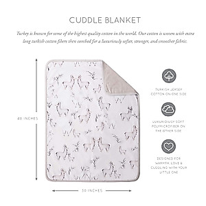 Oilo Newborn Baby Blanket |Gender-Neutral Lightweight Double-Layer Travel Plush wrap | Breathable Thick Fluffy Throw Blanket |Cute Cuddle Cotton Fabric Comforter |Soft Receiving Toddler/Infant Quilts