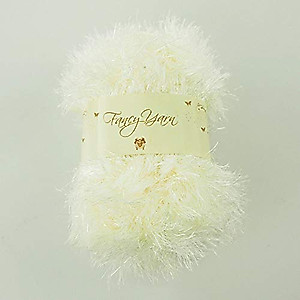 Ivory - Fuzzy Fancy Yarn Ball, 57-Gram, 64 Yards - Closeout