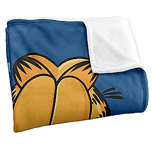 Garfield Blanket, 50"x60", Never Ever Wrong Silky Touch Sherpa Back Super Soft Throw