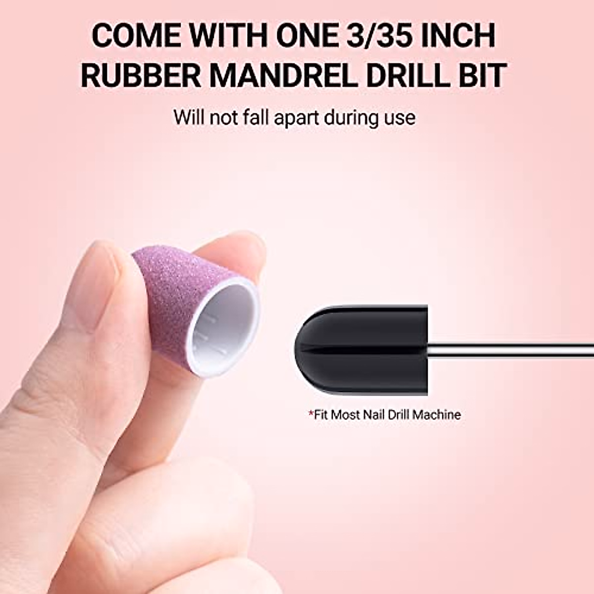 MelodySusie 10 Pcs Nail Sanding Caps Nail Drill Bits 180 Fine Grit for Foot File Callus Remover Manicure Pedicure Nail Polishing Burr Home Salon, Purple (10mm)