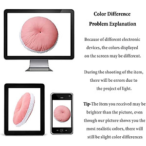 Kishome Large Kids Floor Cushion Seating, Circle Kids Floor Pillow for Children Pink, Round Playroom Pillows Reading Nook Big Pillow, Oversized Pillow Mat for Kid Seating Teepee Nursery Canopy