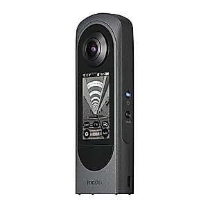 Ricoh Theta X 360-Degree Camera Bundle with 5 TB Portable Hard Drive, Gadget Bag with Accessory and Cleaning Kit (3 Items)