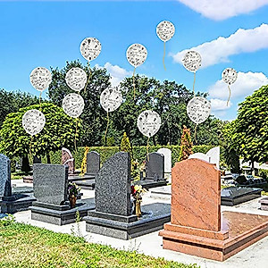 PANTIDE 37Pcs Memorial Balloons Set White Remembrance Funeral Celebration of Life Biodegradable Latex Balloon with Ribbon Miss You Forever Love You Always We Will Never Forget You Balloons Decorations
