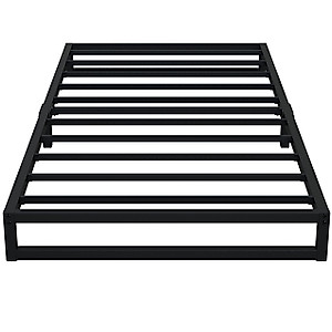 Lutown-Teen 6 Inch Twin XL Bed Frames Heavy Duty Sturdy Metal Platform Bed Frame No Box Spring Needed, Noise Free, Easy Assembly, Black