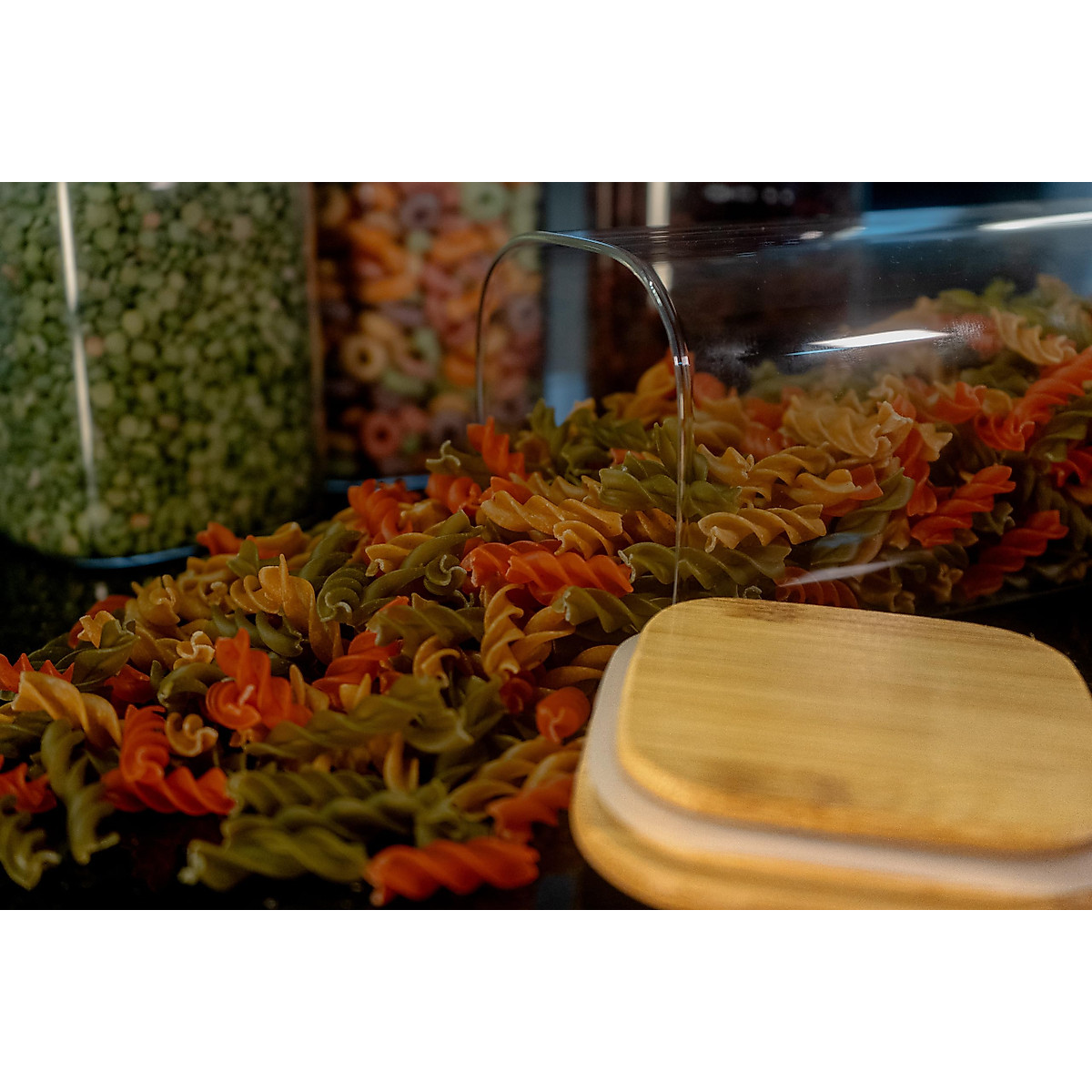 LUNI SALES - Glass Jar with Lid - Airtight Food Storage Containers - Glass Canisters - Kitchen Storage Containers - Glass Food Storage Containers with Lids - Food Storage Jars - Set of 4