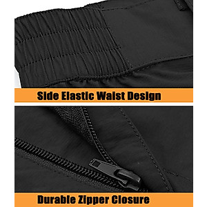 MAGCOMSEN Quick Dry Pants Men Hiking Pants Convertible Pants Work Pants for Men Fishing Pants Cargo Pants Summer Camping Pants Black
