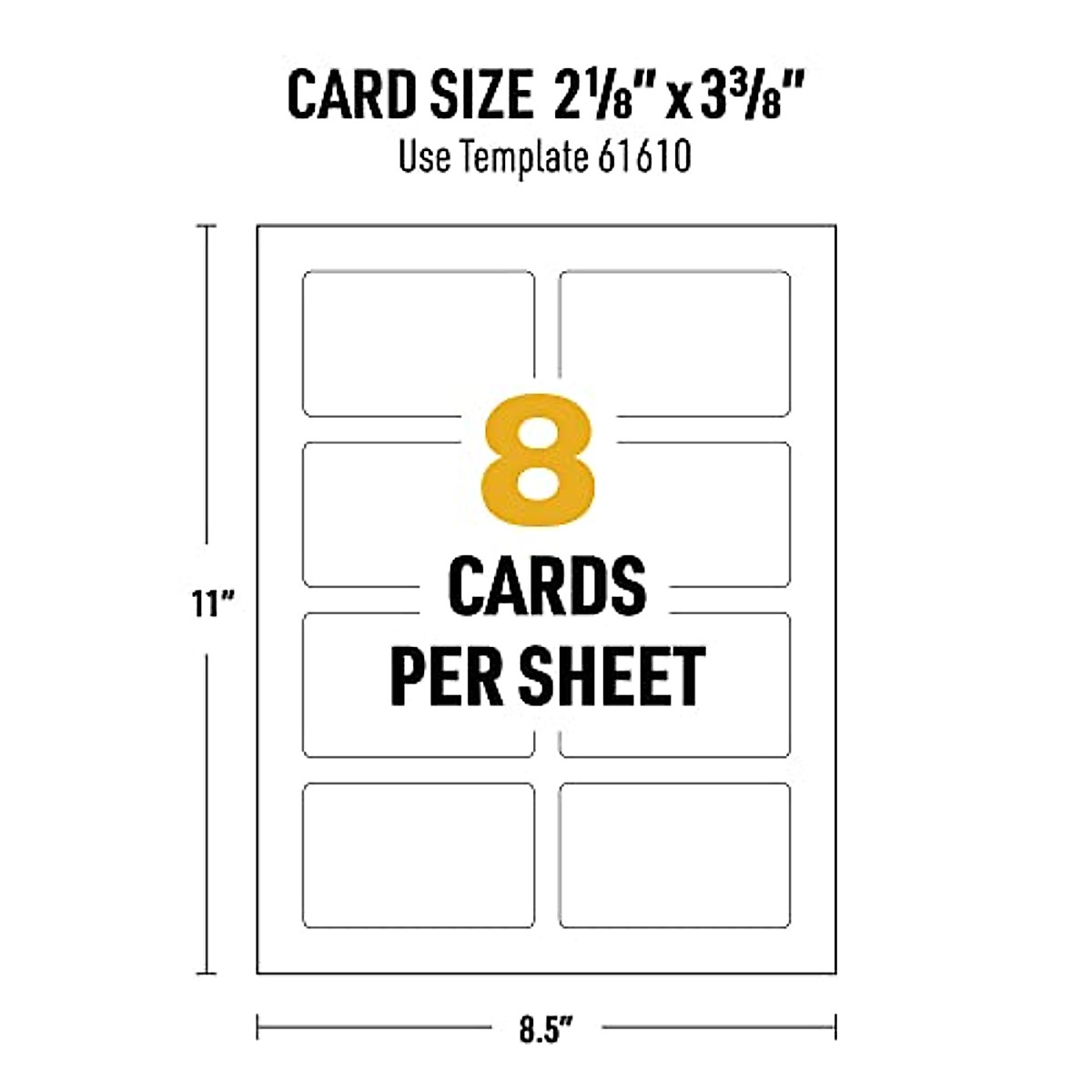 Avery Durable ID Cards, Laser Printable on Both Sides, Blank White, 80 Total, 2.125" x 3.375" (61610)