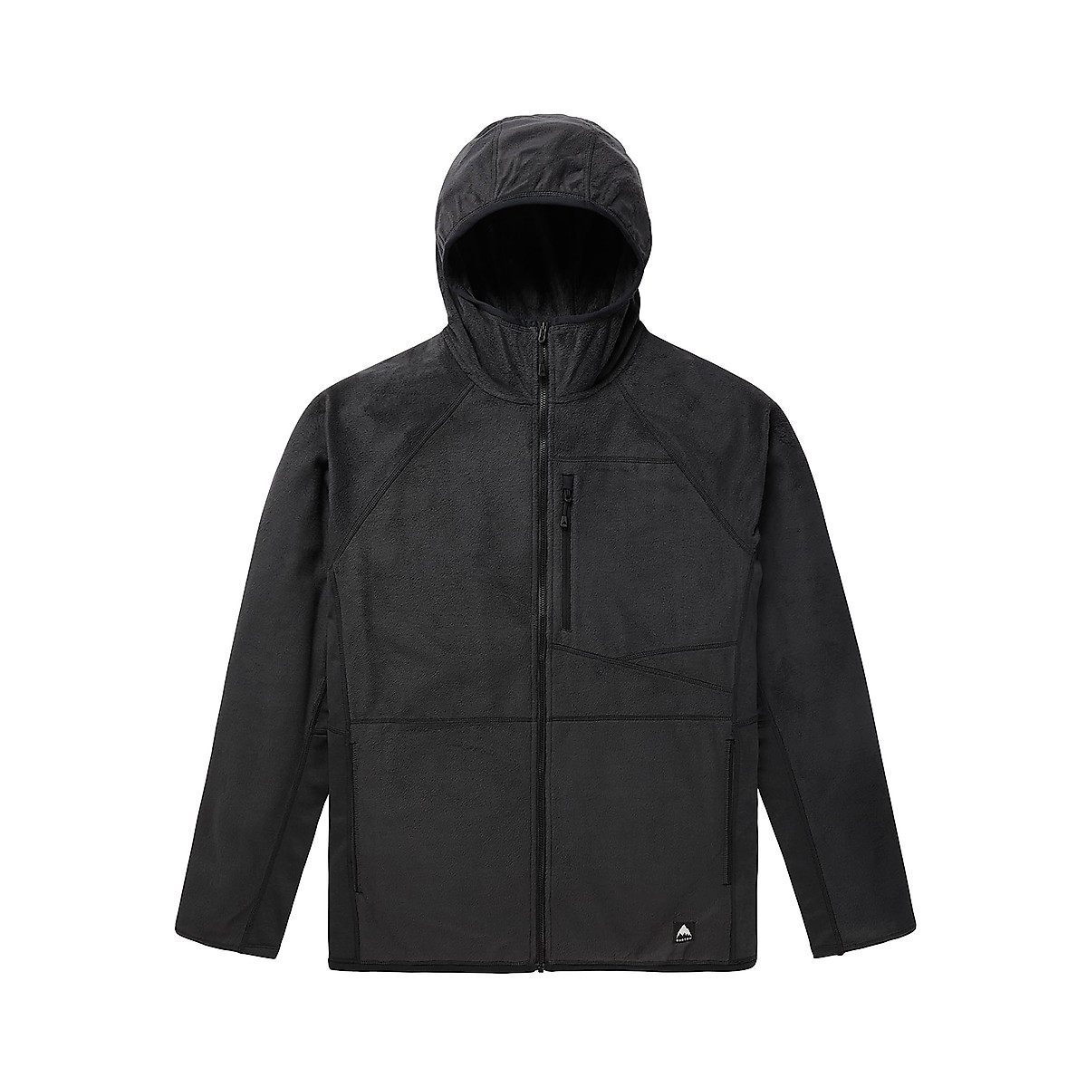 Burton Men's Stockrun Warmest Hooded Full-Zip Fleece, True Black, L