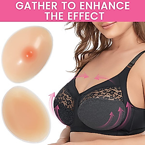 Vollence Silicone Gel Bra Inserts Breast Enhancer Bra Inserts Push Up Bra Pads Inserts Breast forms for Bikini Swimsuit