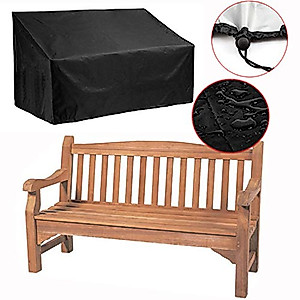 Silvotek 2 Seater Garden Bench Cover – Waterproof Outdoor Bench Cover with Durable 210D Oxford Material+ Extra PVC Coating, Patio Bench Cover - 53" L x 26" W x 35" H