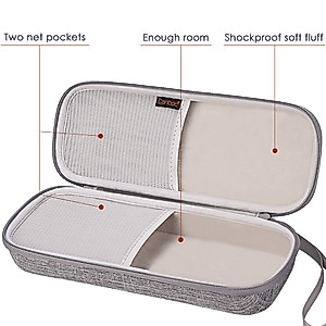 Canboc Stethoscope Carry Case,Hard Stethoscope Case for 3M Littmann Classic III, Lightweight II S.E, Cardiology IV Diagnostic, MDF Acoustica Deluxe Stethoscopes with Pocket for Nurse Accessories, Grey