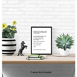 Inspirational Quote Wall Art - Positive Quote Motivational Wall Decor - Encouragement Gift for Women, Men, Teens - Uplifting Poster for Bedroom, Bathroom, Living Room