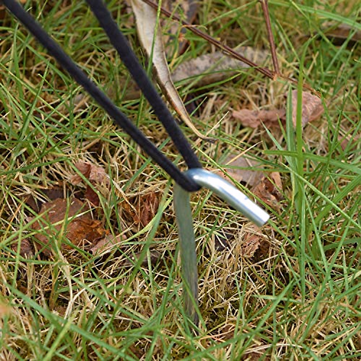 MySit 9" Tent Stakes Inflatable Stake 60 Pack, Heavy Duty Galvanized Metal Tent Pegs Garden Staples Ground Pins Camping Fence Hooks for Inflatables, Outdoor Garden Christmas Decorations, Trap