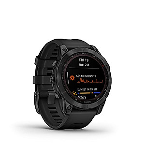 Garmin fēnix 7 Solar Multisport GPS Watch, Black with Silicone Band