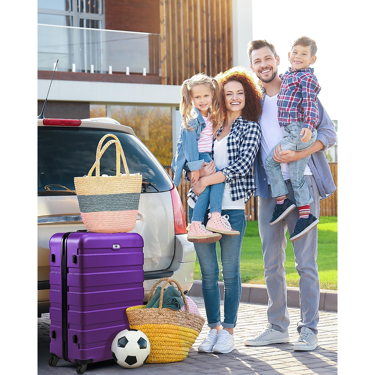 Suitour Luggage Sets 3 piece, Hardside Lightweight Suitcase sets with Spinner Wheels,TSA Lock,20/24/28 inches Travel luggage…