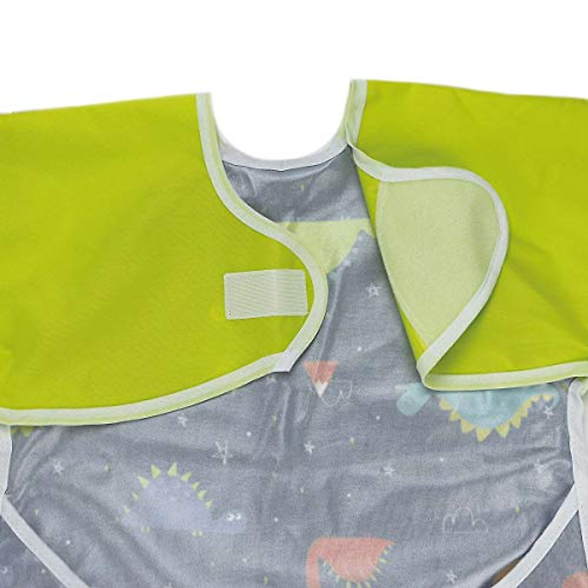 Hi Sprout Infant Toddler Baby Waterproof Sleeved Bib, Bib with Sleeves&Pocket, 6-24 Months (Dinosaurs)