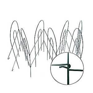 MTB Green Garden Border Folding Fence Lawn Yard Fence 24 Inch x 10 Feet,Pack of 5 set, Overall Length 50 Feet,Landscape Panel,Folding Patio Fences Flower Bed Pet Barrier Section Panel Decorative Fence