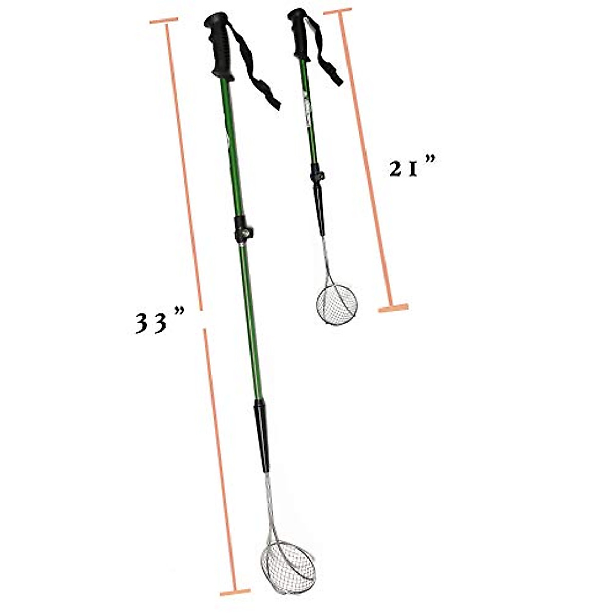 VOS Beach Multifunction Sand Sifter (Green, 2 Pack) Extra Long Adjustable Handle, Shell Scoop, Sand Scoop, Back Saver, Hygienic Pet Cat Litter Scoop, Aquarium Accessories Tool