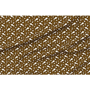 Spoonflower Fabric - Equestrian Brown White Horse Horses Wild Sketch Printed on Polartec(R) Fleece Fabric Fat Quarter - Sewing Blankets Loungewear and No-Sew Projects