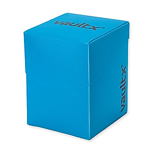 Vault X ® Deck Box and 150 Black Card Sleeves - Large Size for 120-130 Sleeved Cards - PVC Free Card Holder for TCG (Blue)