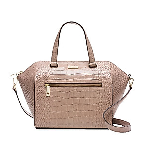 Kate Spade Women's Parliament Square Exotic Savannah Large Satchel, Rosy Beige