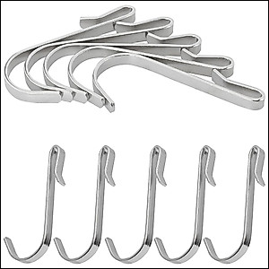 JJHXSM 10PCS Stainless Steel J-Shaped Wire Rack Hooks Hanging Sink Grid Hooks Wire Rack Hooks Cabinet Door Dormitory Hooks for Hanging Clothes Bathroom Kitchen Hanger Hooks Silver