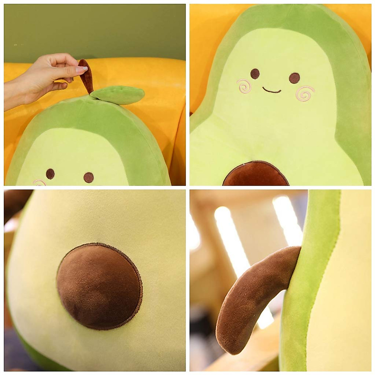 EHOTONG Avocado Plush, Food Pillow Cute Funny Fruit Throw Pillows Stuffed Toy, 17.7''
