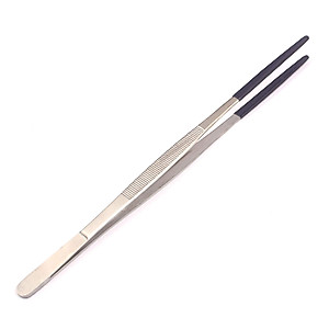 DDP 12" 'LONG TWEEZERS, NON MARRING PLASTIC COATED FOR RETRIEVING FROM ULTRASONIC AND STEAM CLEANERS