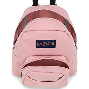 JanSport Half Pint Mini Backpack - Ideal Day Bag for Travel, Misty Rose