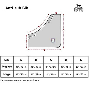 Harrison Howard Horse Shoulder Guard Anti-Rub Bib Chest Saver Wither Protector Charcoal Grey M