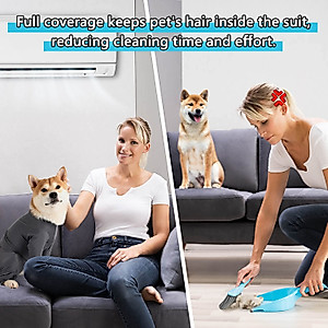 Due Felice Dog Surgery Suit Female Spay Recovery Suit for Dogs Neuter Onesie for Surgery Female Male Dog After Spayed Surgical Suit Grey/X-Large