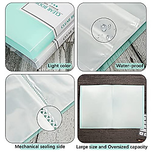 2 Pieces A3 30 Pags Diamond Painting Storage Presentation Book, Storage Presentation Book for Diamond Painting, Binder for Artist, Photo Album Refill Pag, Large Portfolio Folder (Green + White)