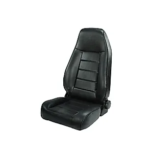 Rugged Ridge 13402.01 Seat, High-Back, Front, Reclinable, Black; 76-02 CJ/Wrangler YJ/TJ