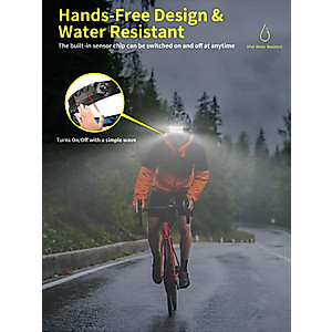 Smiling Shark Rechargeable Headlamp, 2 Pack Wide Angle 6*White Light The Brightest LED Head Lamp with Motion Sensor Waterproof Headlight for Camping Hiking Outdoor, Head-Light-LED-Lamp-Rechargeable