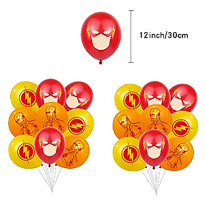 Flash Birthday Party Supplies, Flash Party Decorations Included Birthday banner, Cake Topper, Cupcake Topper, Balloon