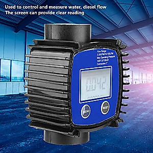 Oumefar 1" Turbine Flowmeter Inline Flow Sensor Meter Pipeline Water Flow Gauge Male Thread Plastic Flow Measurement Tools