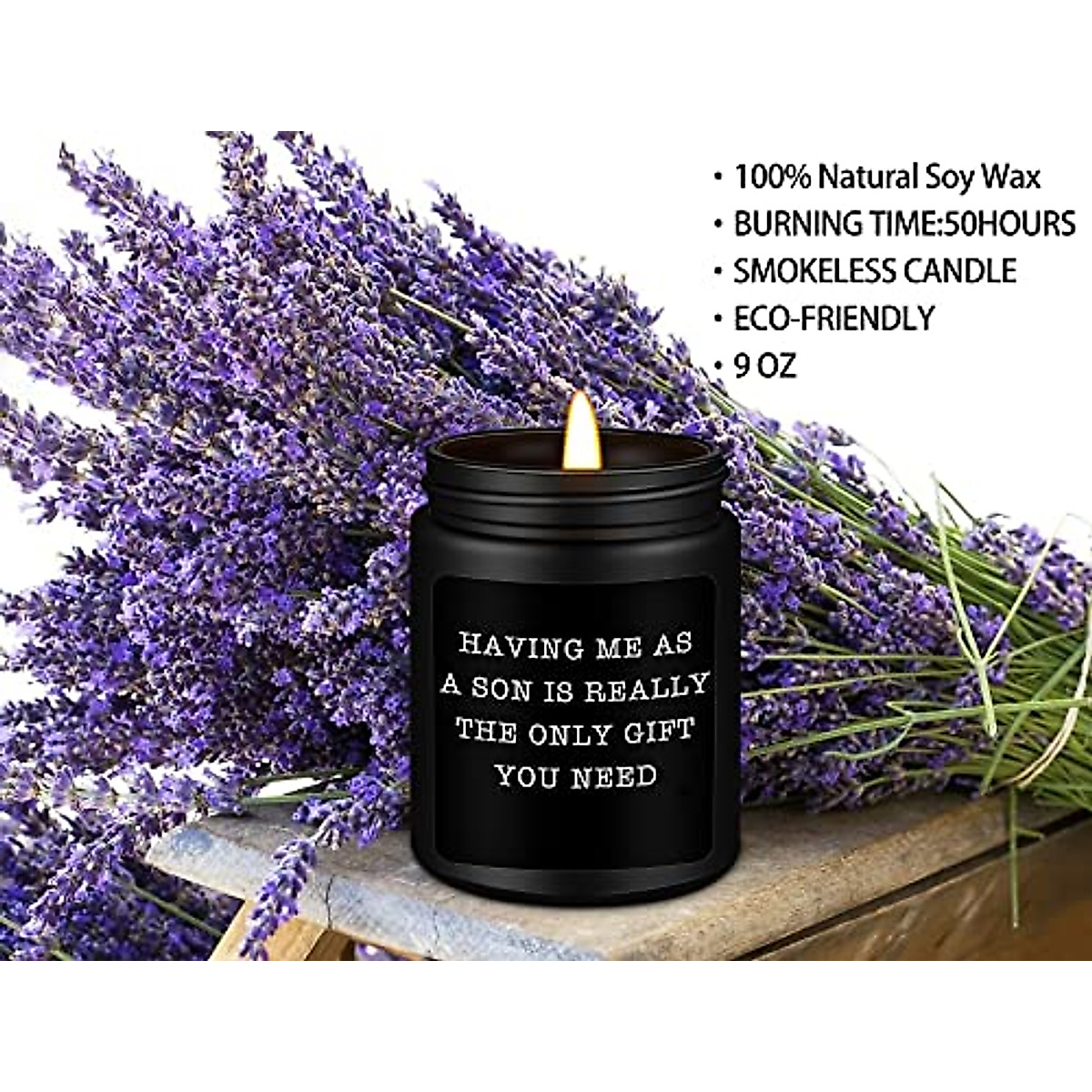 Gifts for Mom Dad from Son- Gifts for Mom, Mothers Day Gifts Fathers Day from Son, Birthday, Christmas, Thanksgiving Gifts for Mom Dad, Lavender Scented Candles