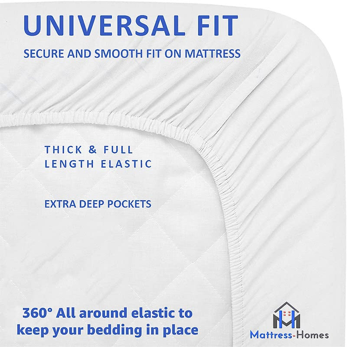 Mattress-Homes Queen 600 Thread Count 100% Cotton Sateen Weave Sheet Set, White Solid, 4 Piece