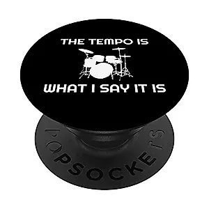 Drummer Music Player Instrument Gift Drums Musician Graphic PopSockets PopGrip: Swappable Grip for Phones & Tablets