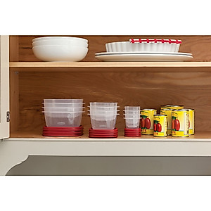 Rubbermaid Easy Find Lids Food Storage-Containers, Racer Red, 18-Piece Set