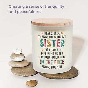 Sister Gifts from Sister, Brother - Gifts for Sister - Happy Birthday Gifts for Sister, Sister Birthday Gifts from Sister - Funny Gift for Sister - Big Sister Gifts for Little Girls - Scented Candle