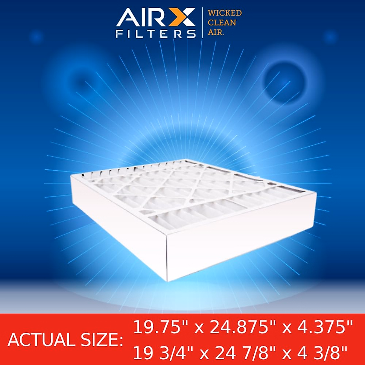 AIRX FILTERS WICKED CLEAN AIR. 20x25x4 Furnace Filter MERV 11 Compatible with Honeywell 20x25x4 Air Filter F35A1027 1 Single Filter