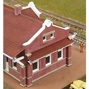Walthers Cornerstone Series&#174 N Scale Santa Fe-Style Brick Depot 6-3/4 x 3-7/8 x 2-1/4"