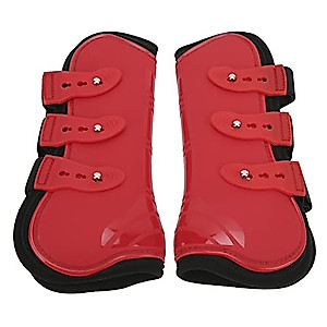 Tnfeeon 2pcs Horse Front Tendon Boots,Adjustable Horse Front Legs Support Boots Horse Leg Protective Wraps Lightweight Horse Riding Equestrian Equipment